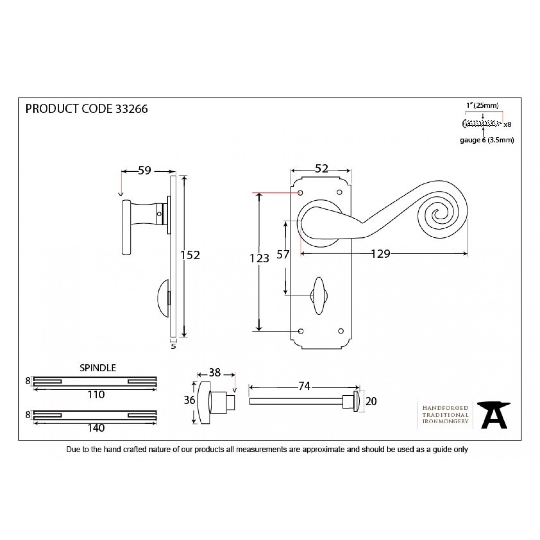 Monkeytail Latch Lever Set Black - Locks Doors and Windows