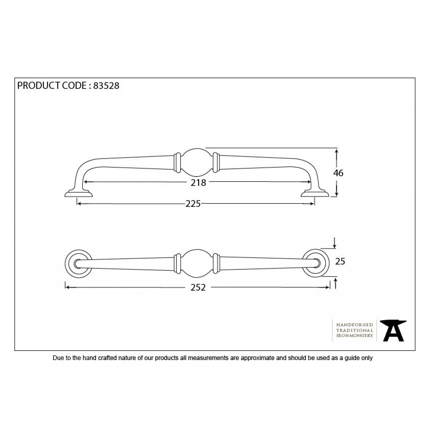 Hammered D Handle 124mm - Locks Doors and Windows