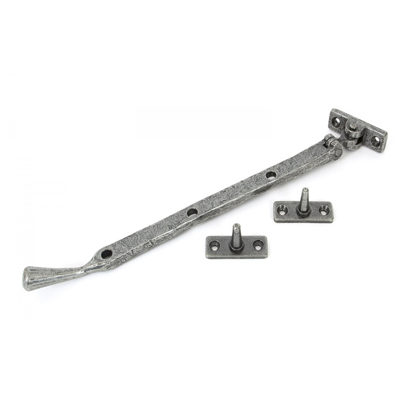 Handmade Pear Drop Window Stay - 8" Black - Locks Doors and Windows