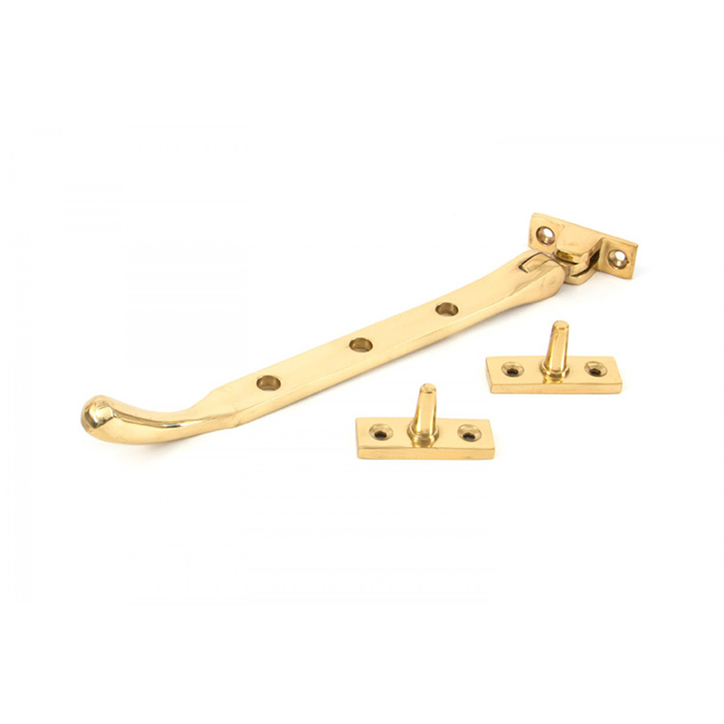 Cast Pear Drop Window Stay - 8" Black - Locks Doors and Windows