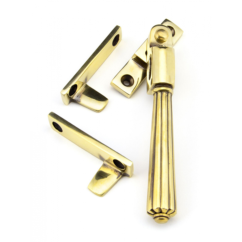 Hinton Night Vent Fastener Handle - Locking Aged Brass - Locks Doors ...
